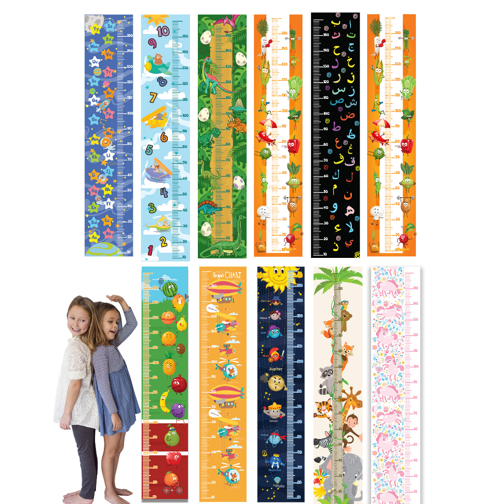 Growth height chart height Measuring height Measurement Educational ...