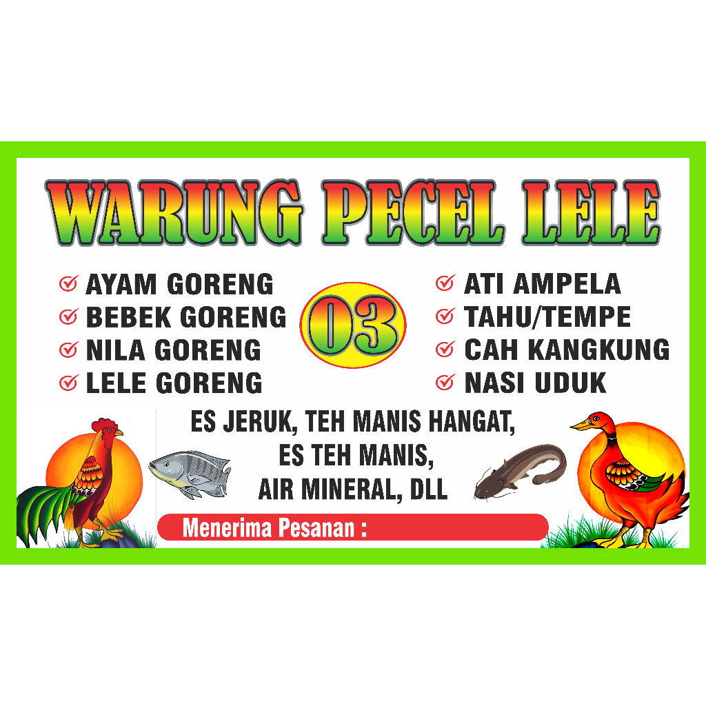 Pecel Banner/Banner Pecel Lele Pecel Warung Pecel | Shopee Malaysia