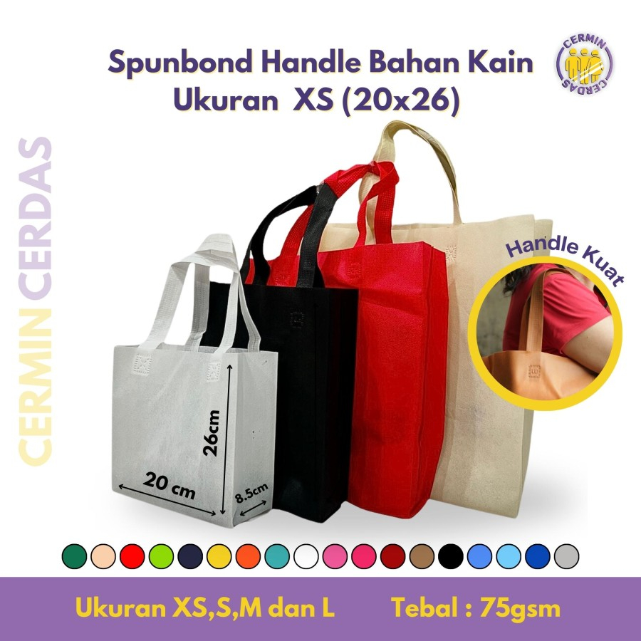 Goodie Bag Tote 20x26 Spunbond Cloth Bag Shopping Bag Handle Souvenir ...