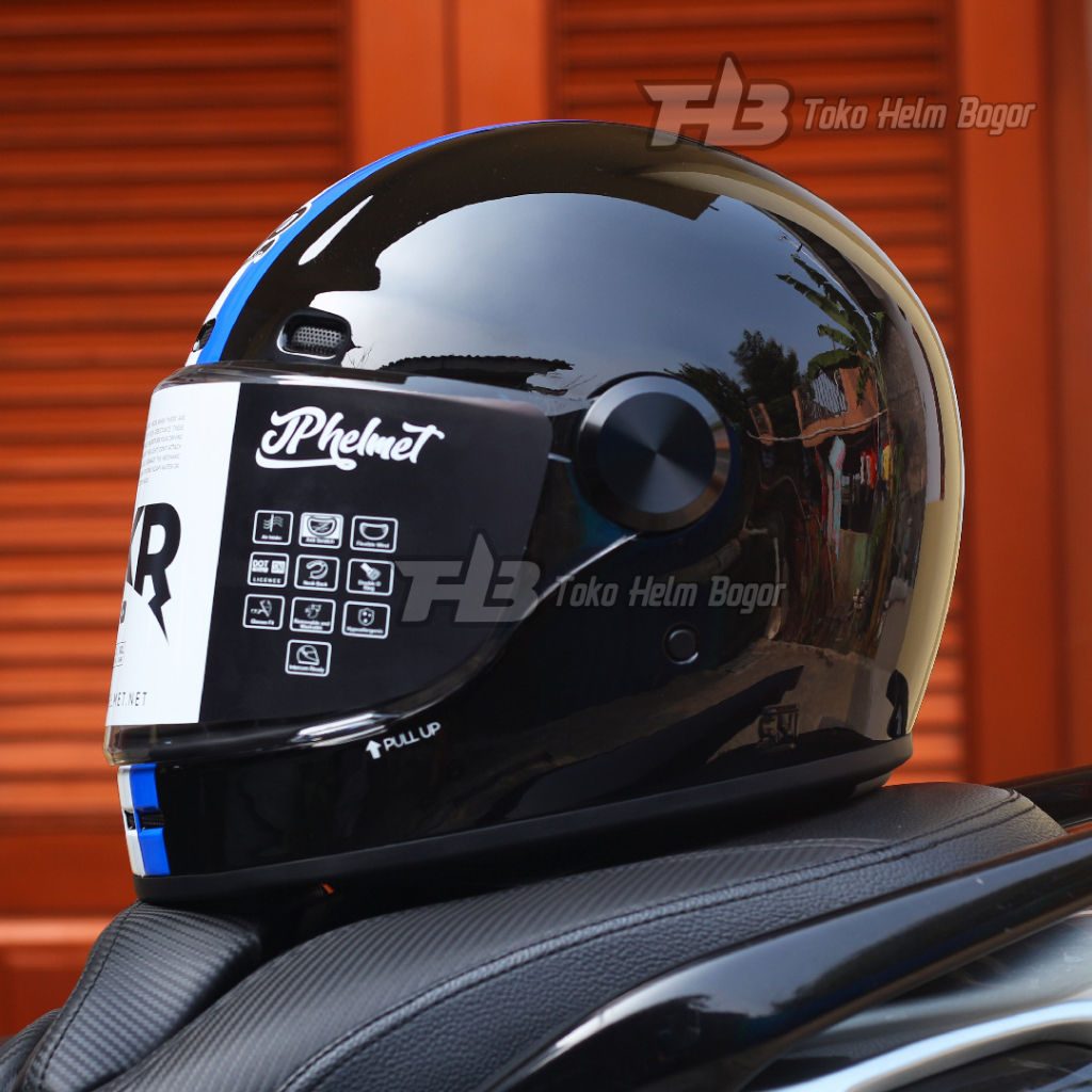 RETRO JP ROKR RK2 SUPER BLACK HELMET | Shopee Malaysia