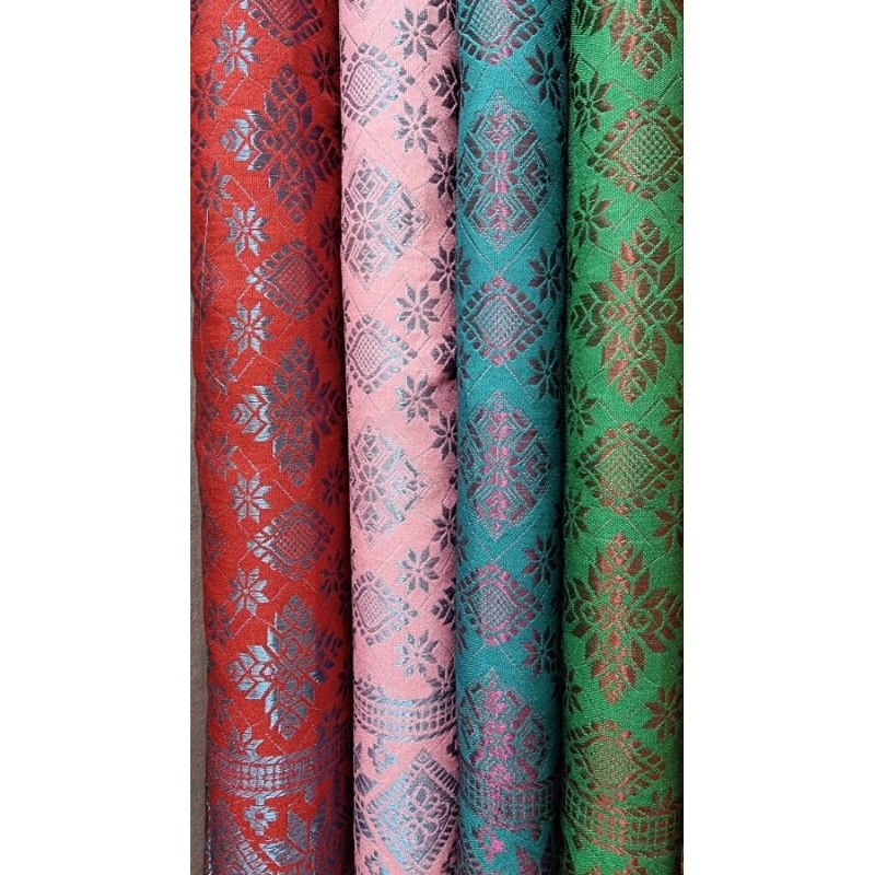 Palembang woven songket grade A / semi-silk songket material | Shopee ...