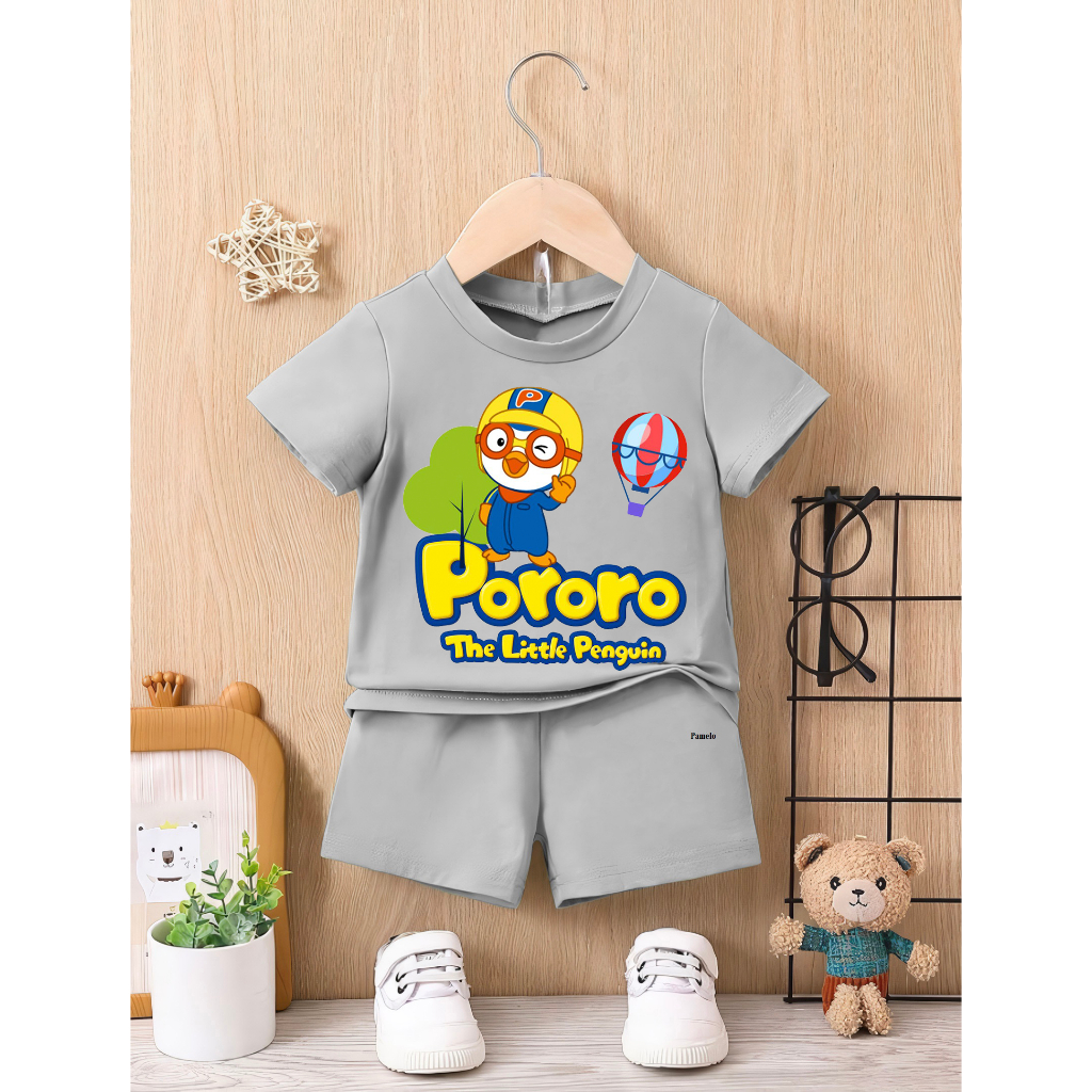 KATUN Pororo Children's Suit Combed Cotton Balloon 24s One Set Combed ...