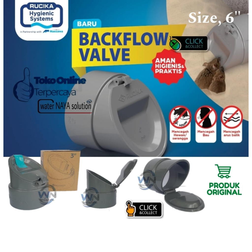 Back flow valve 6 inch RUCIKA one way flow system 6" RUCIKA anti rat ...