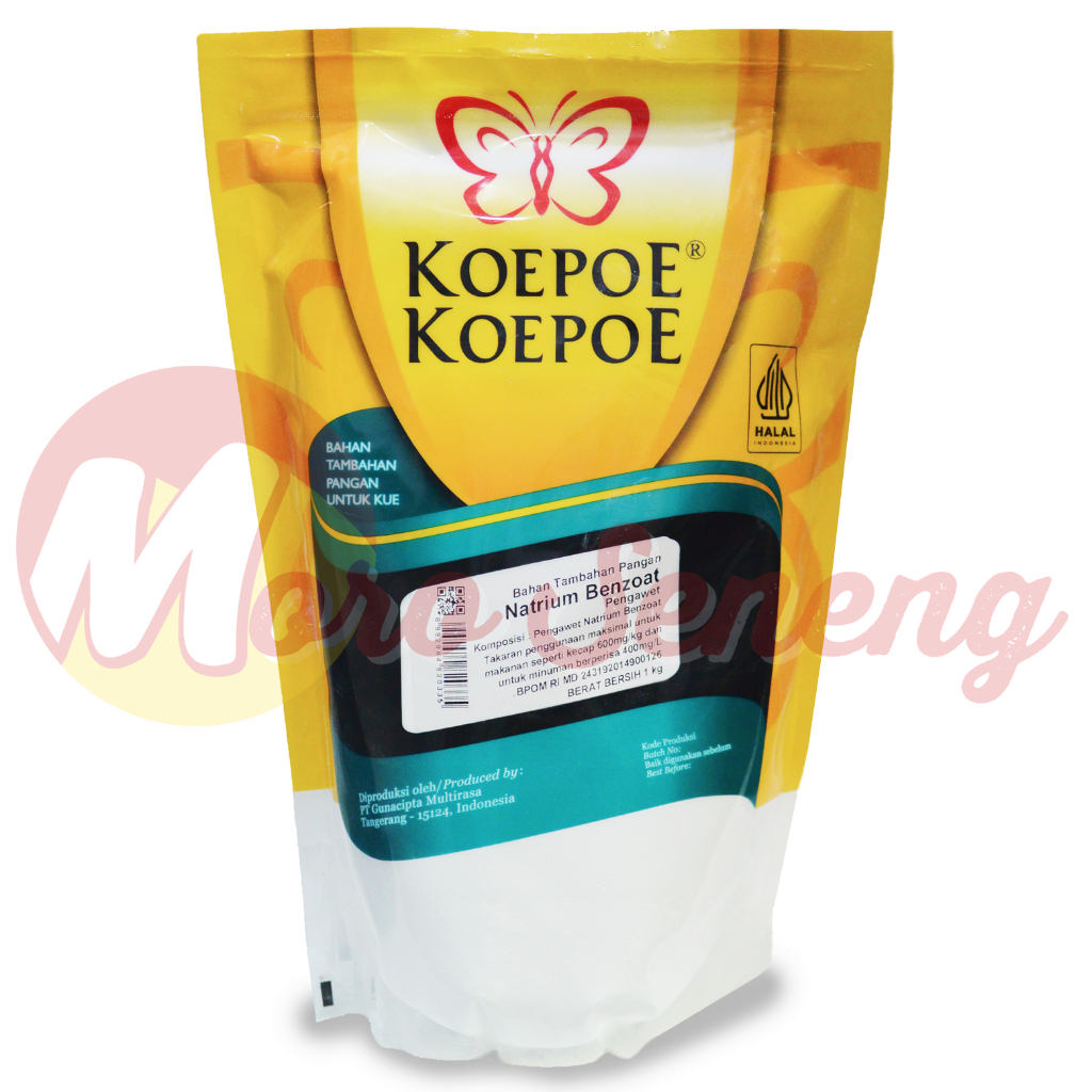 Sodium Benzoate 1kg Butterfly Koepoe Sodium Benzoate Pouch 1kg | Shopee ...