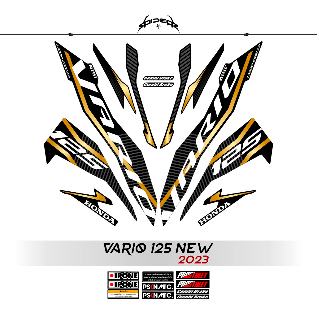 Striping HONDA VARIO 125 NEW (18) / 2022 / 2023 / CBS - ISS / STRIPE ...