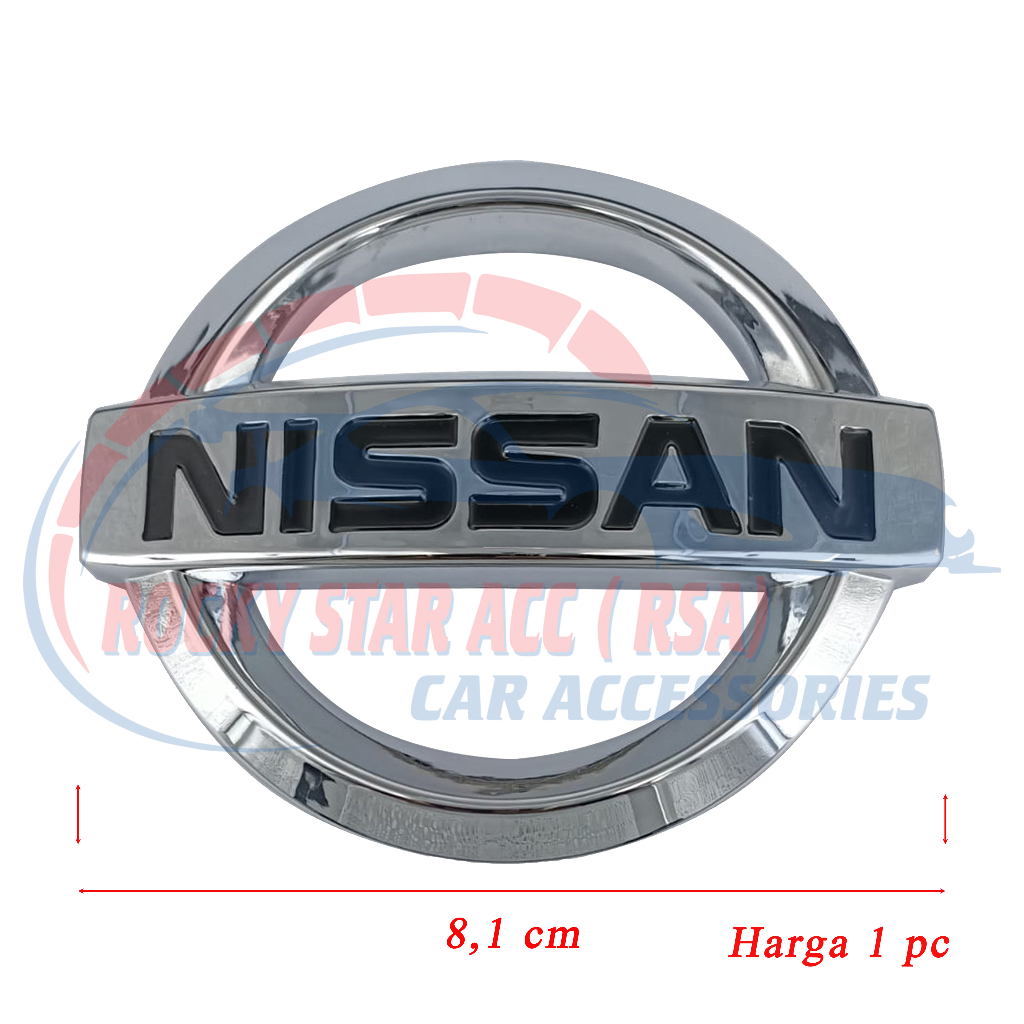 Round Chrome Nissan Logo Car Emblem Nissan Emblem | Shopee Malaysia
