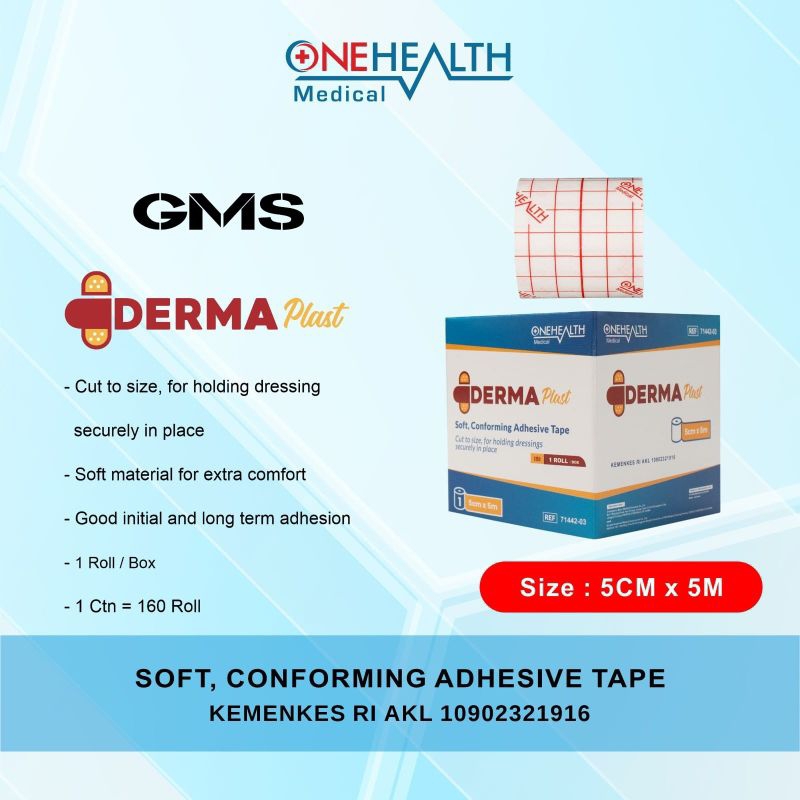 Dermaplast 5cm x 5m Per Roll Onehealth / Wound Plaster Like Hypafix ...