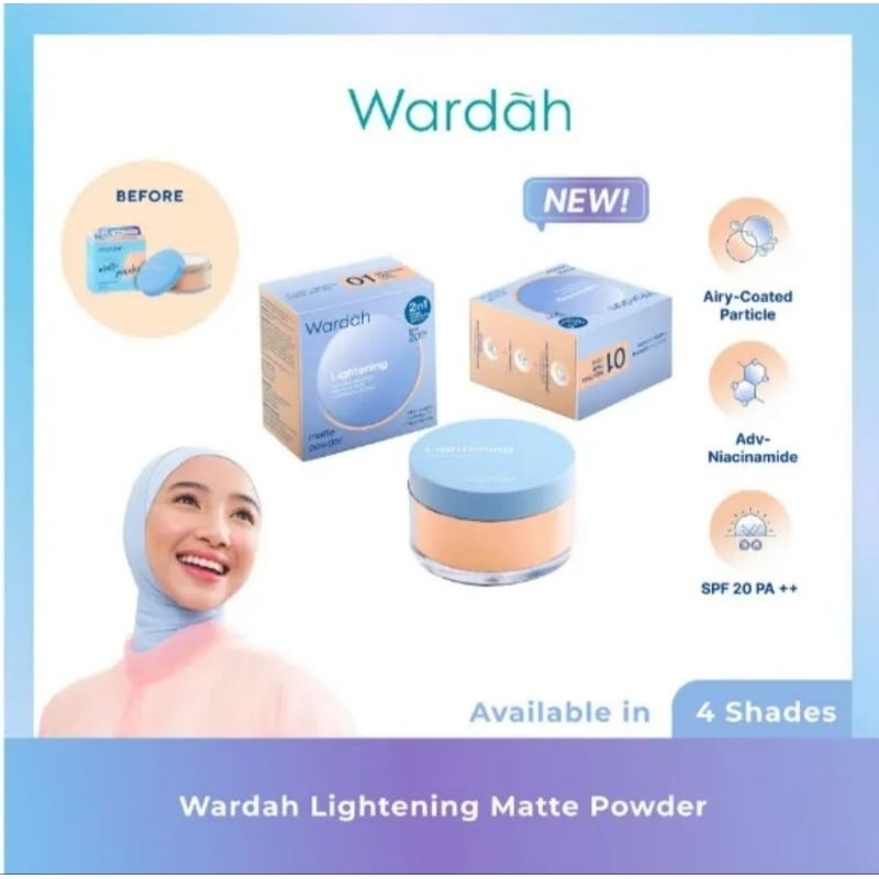 Wardah Lightening Matte Powder 20gr (new packaging) | Shopee Malaysia
