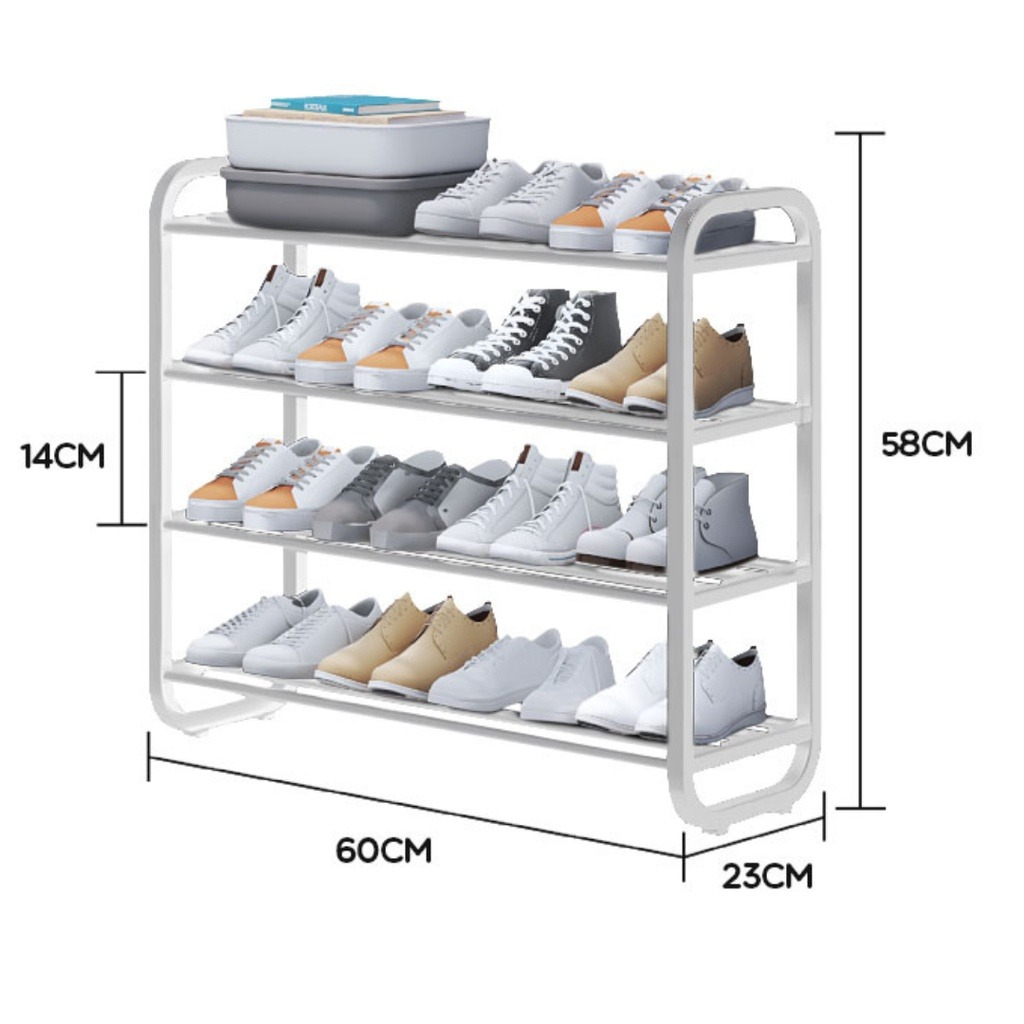 Bfs BONBOX221201 Multifunctional 4-tier Sandals Shoe Rack ...