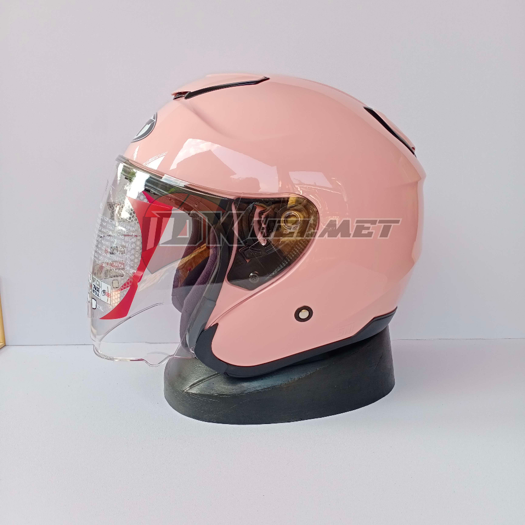 Original KYT Kyoto R Solid Light Peach Pink Half Face Helmet | Shopee ...