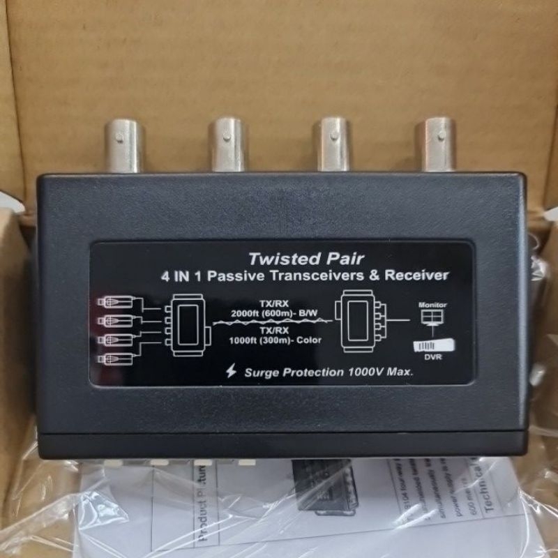 Vidoe BALUN 4CH PASSIVE HDCVI TRANSCEIVER UTP VIDEO BALUN 4CH super hd ...