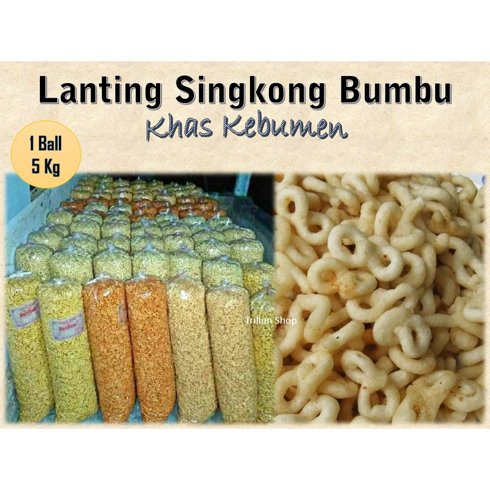 1 Ball Lanting Onion Cassava Various Flavors Kebumen Original Crispy ...