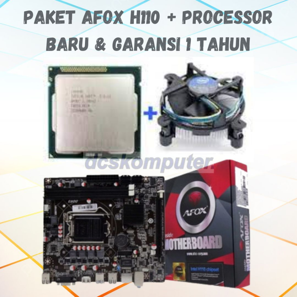 Motherboard AFOX H110 INTEL I3 6100 MOBO PACKAGE + FAN PROCESSOR 1 YEAR ...