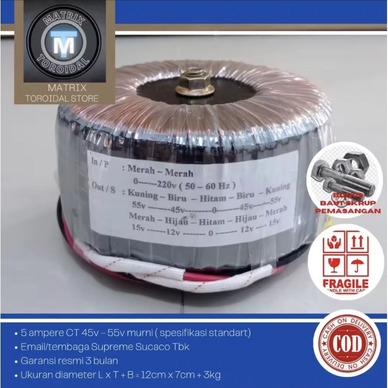 5a CT 55V donut toroid transformer | Shopee Malaysia