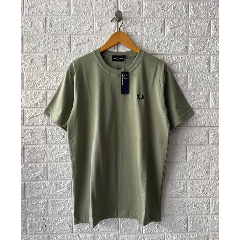 HIJAU Sage green fredperry green t-shirt | Shopee Malaysia