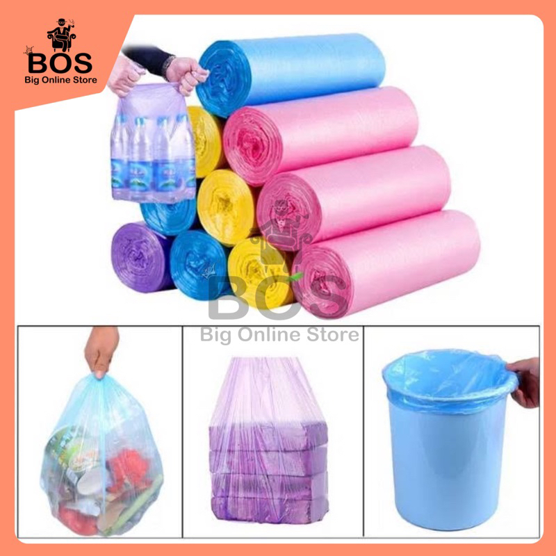 Bos - 45X50CM Garbage PLASTIC Bag Contains 15 Sheets/ROLL PLASTIC Bag/PLASTIC TRASH | Shopee ...