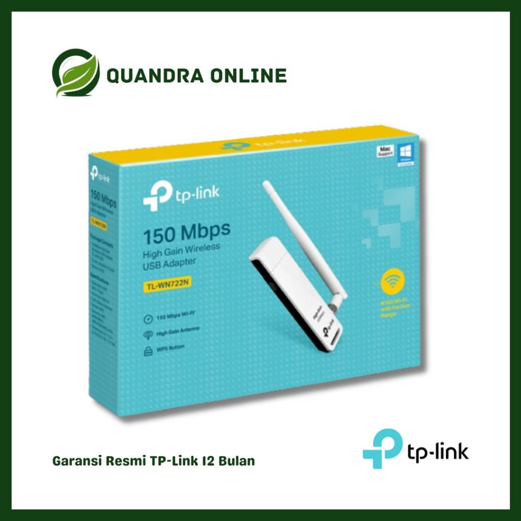 Tp-link TL-WN722N 150Mbps High Gain Wireless USB Adapter WN722N 722N ...