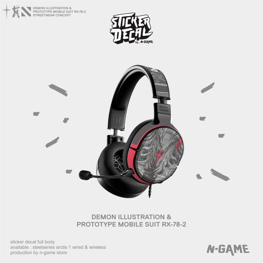 Steelseries Arctis 1 DEMON RX78 Decal/Skin Protector Sticker | Shopee ...