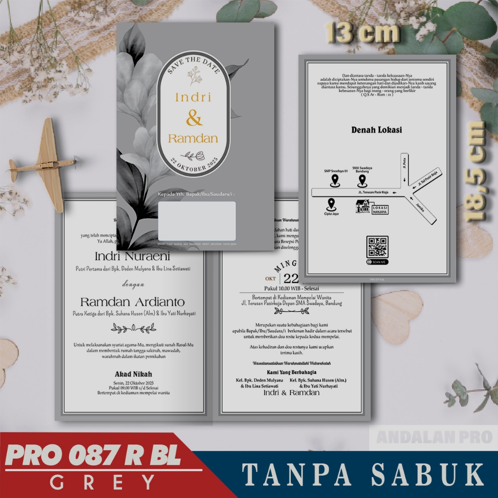 Pro 087 R BL Gray - Print Wedding Invitations, Circumcision, Download Mantu,, Etc. Manufacturer ...