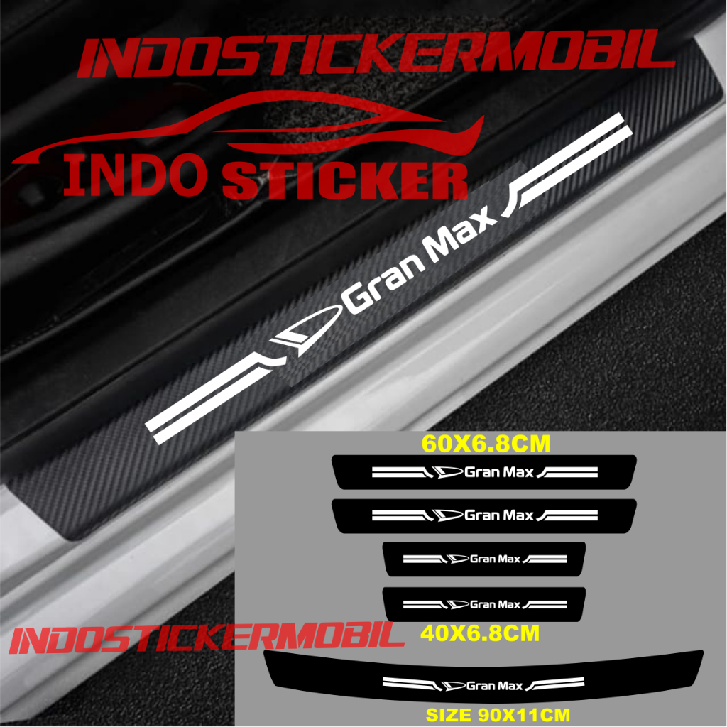 Carbon 3D Car GRAN MAX STICKER SILL PLATE CARBON 3D Step BUMPER Car ...