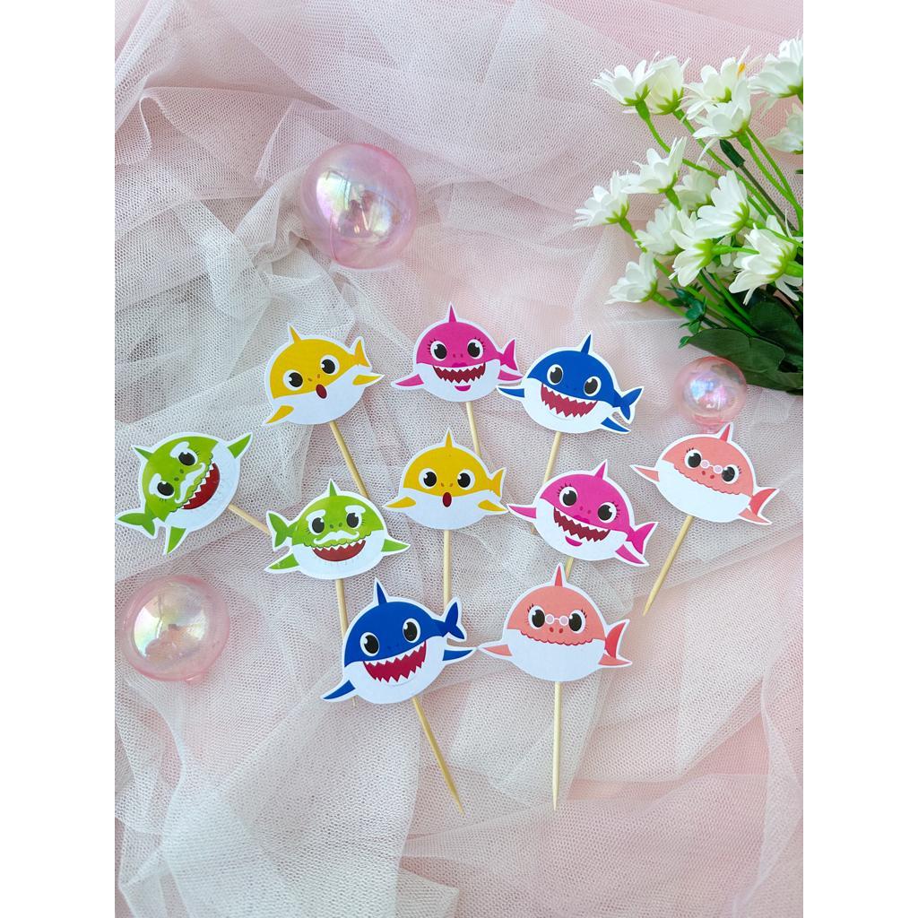 Baby Shark Chubby Topper Cupcake Birthday/Birthday Cake Decoration ...
