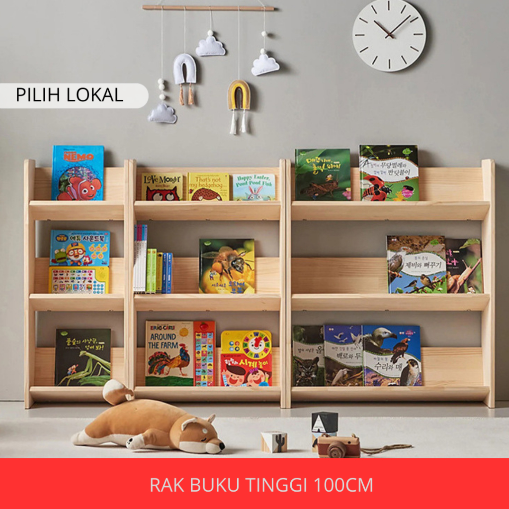 Bookshelf 3 STORIES HIGH 100CM | Shopee Malaysia