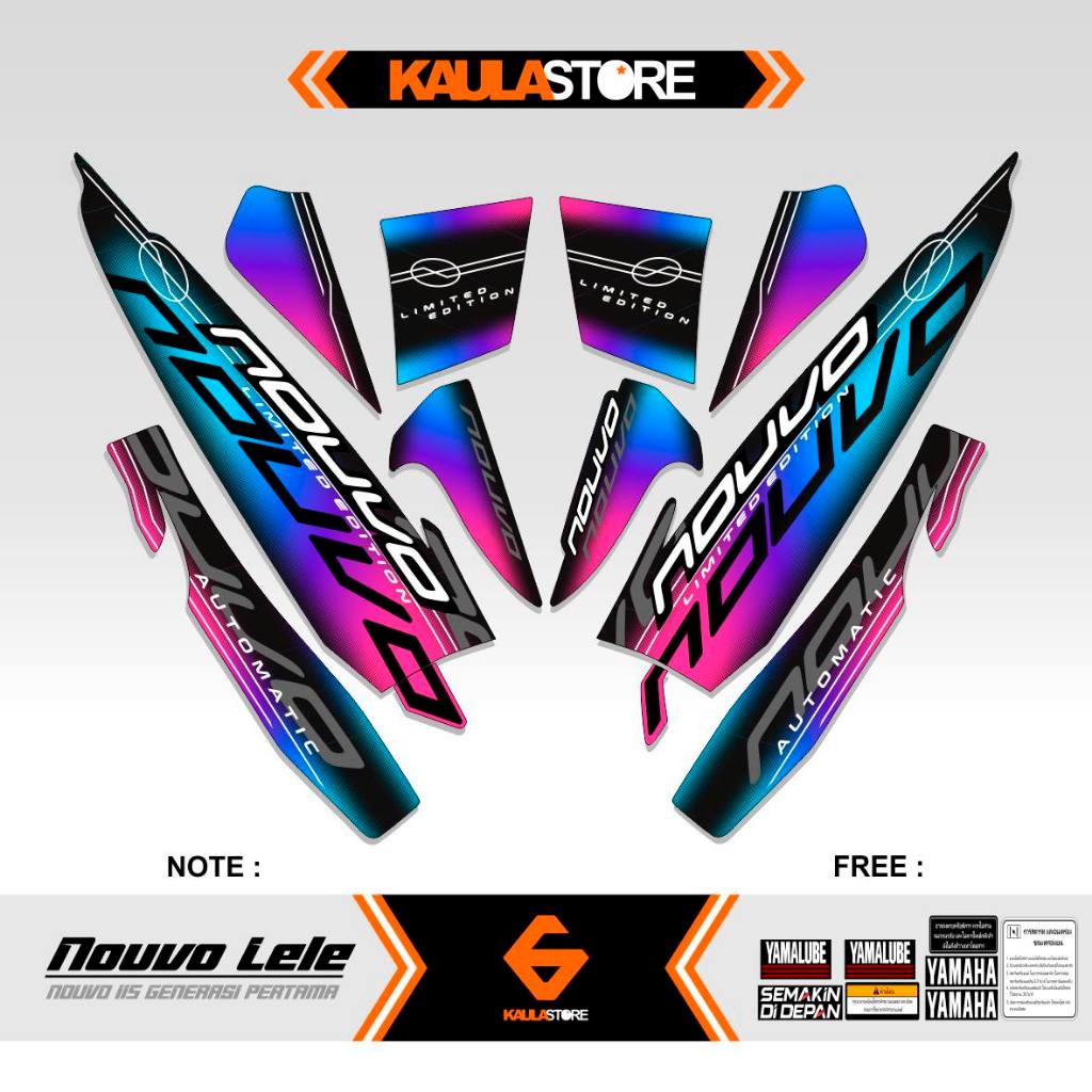 Striping NUOVO LELE 115 MOTIF 4 / NOUVO GO / STICKER NOUVO LELE ...