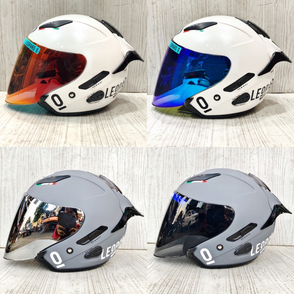 Kyt GALAXY FLAT R Gray DOFF LEOPARD Helmet |White LEOPARD| Kyt GALAXY ...