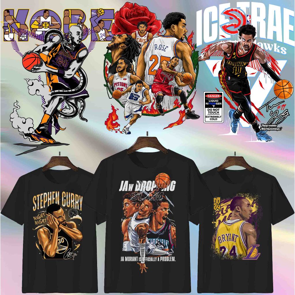 Screen PRINTING DTF STICKER SIZE A3 NBA THEME V2 | Shopee Malaysia