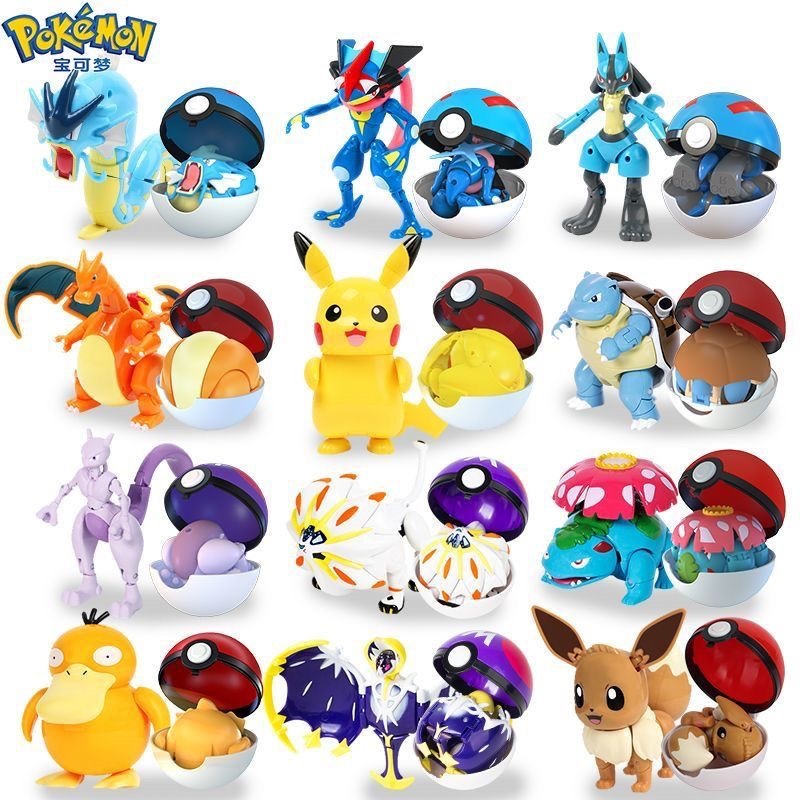 Children's Toys Super Deformed Figure Pokeball Pokemon Pocket Monster ...