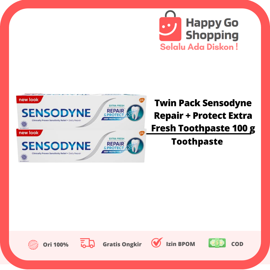 Twin Pack Sensodyne Repair+Protect Extra Fresh Toothpaste 100g | Shopee ...