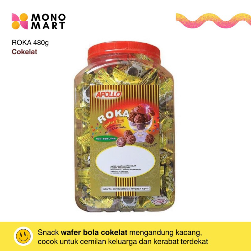Apollo Roka Wafer Ball Chocolate Jar (70pcs) | Shopee Malaysia
