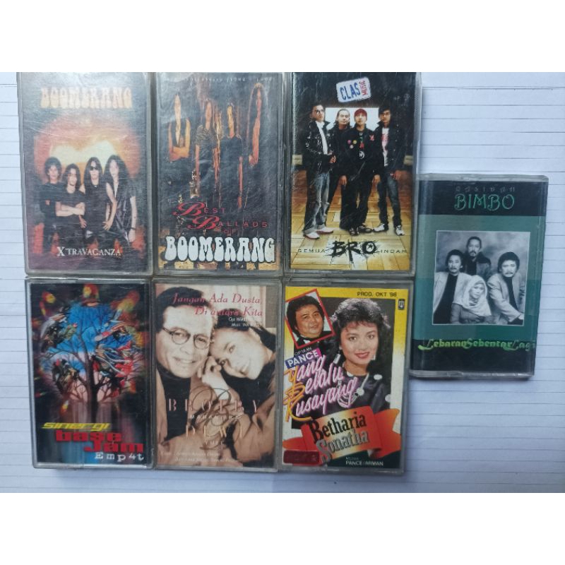 Cassette Tape Music Cassette Vintage boomerang base jam betharia ...