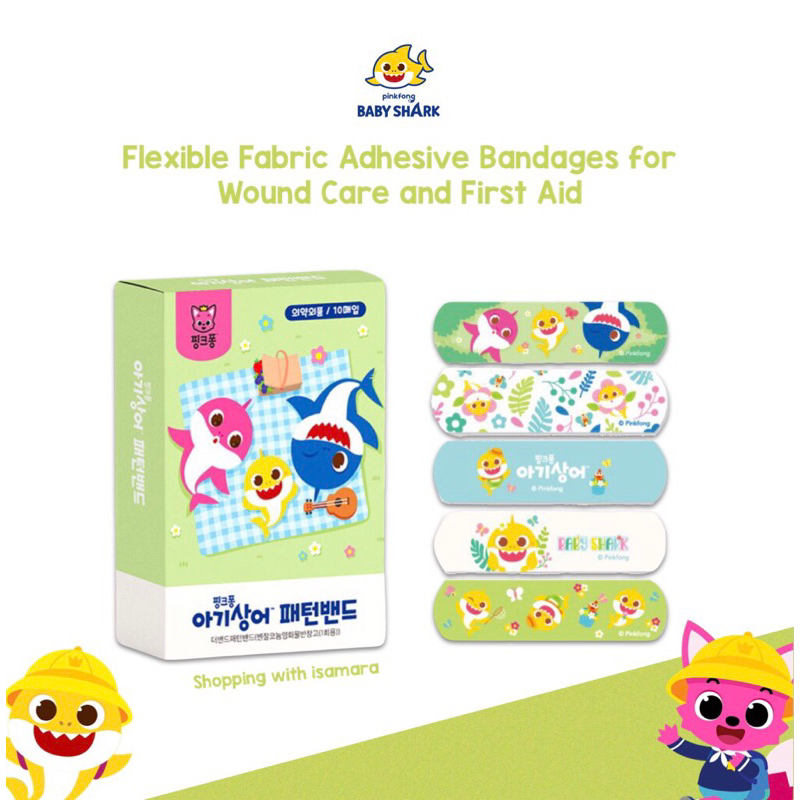 Pinkfong Baby Shark Band Aid/Wound Plaster | Shopee Malaysia