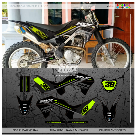 HIJAU HITAM PUTIH MERAH Decal KLX 230 FULLBODY (009) STICKER DECAL KLX ...