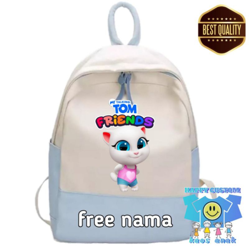 My Talking TOM FRIENDS Animation Drawing Children's School Bag | Shopee ...