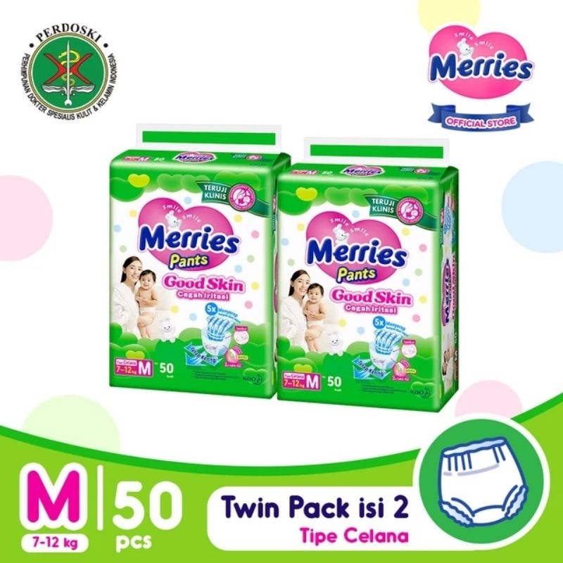 Merries M50 Double Pack (2bal jumbo/100popok) | Shopee Malaysia
