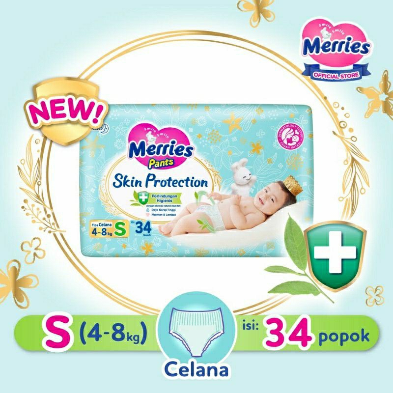Merries Skin Protection S34 M30 L26 XL22 / Merries Protection S34 M30 ...