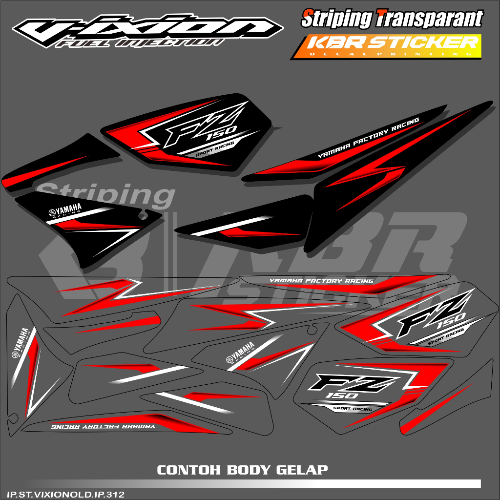 Vixion OLD Sticker STRIPING Motorcycle YAMAHA VIXION OLD. Vinyl ...
