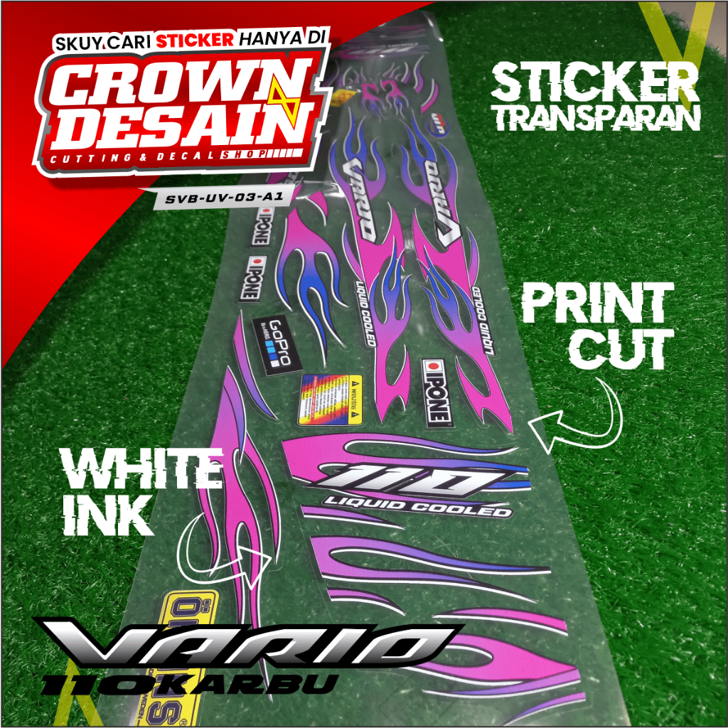 Striping Sticker Vario 110 Carb Transparent Variation Simple Motif ...