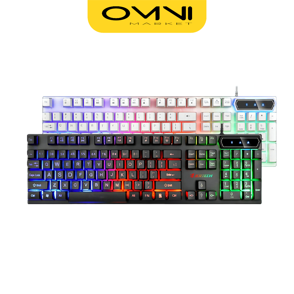 Jertech K348 LED Gaming Keyboard Full Size Gaming Keyboard | Shopee ...