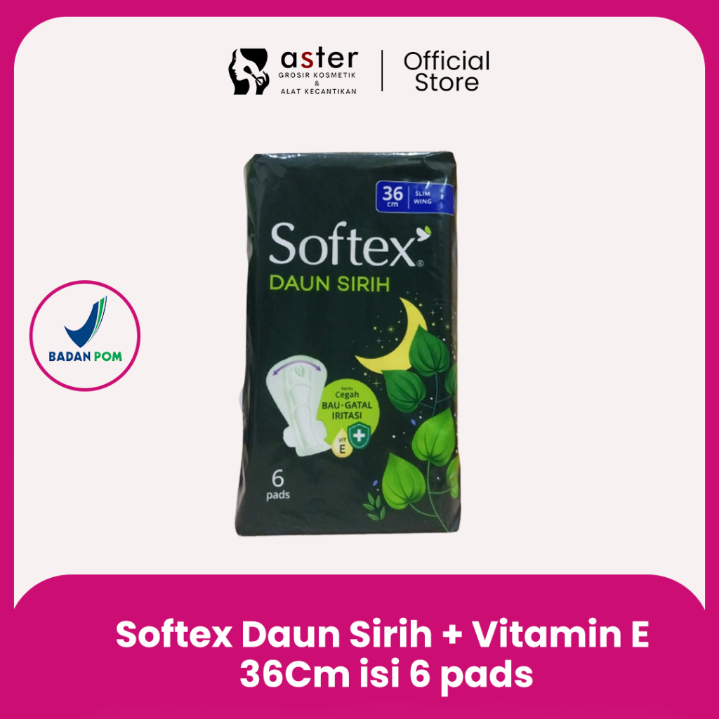 Aster Cosmetics - Betel Leaf Softex+Vitamin E 36Cm Contains 6 pads | Shopee Malaysia