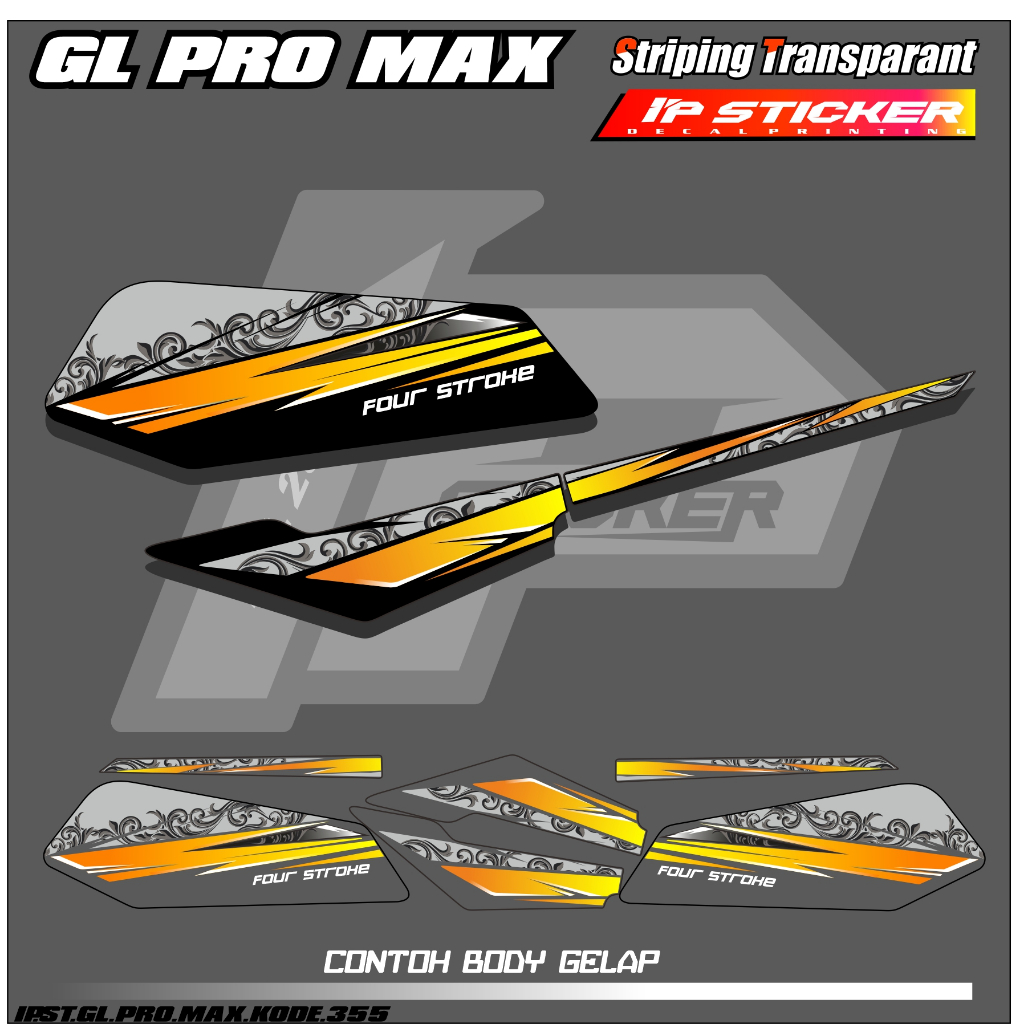 Gl PRO MAX HONDA GL PRO MAX Motorcycle STRIPING Sticker GL PRO MAX ...