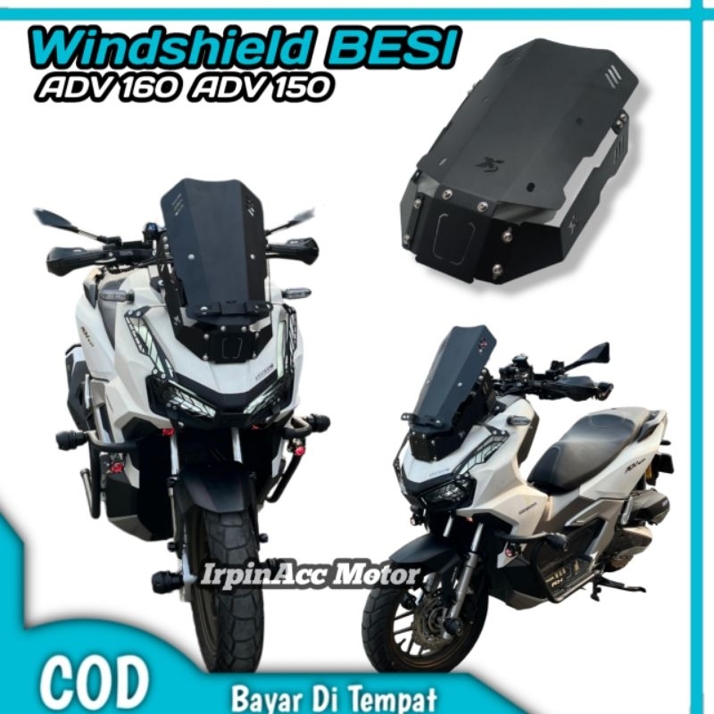HITAM ADV 160 ADV 150 windshield Morvell Model front shield, Full black ...