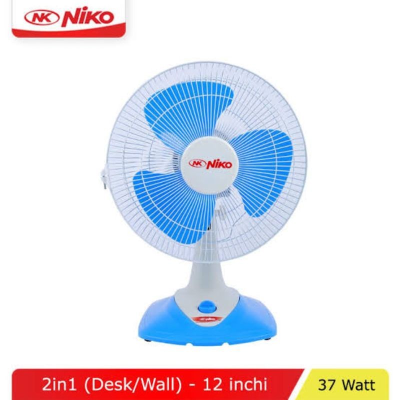 Niko 2in1 Table+Wall Fan 12 Inch / Desk+Wall Fan NKDW 12N | Shopee Malaysia