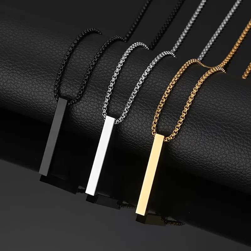 Titanium Necklace MODEL ROLO Pendulum Beam Latest VIRAL AND SILVER GOLD ...