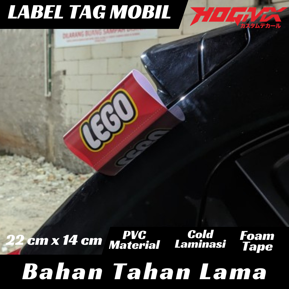 Car Tag Labels, Variations in Trunk Door Covers, Lego Car Sticker ...