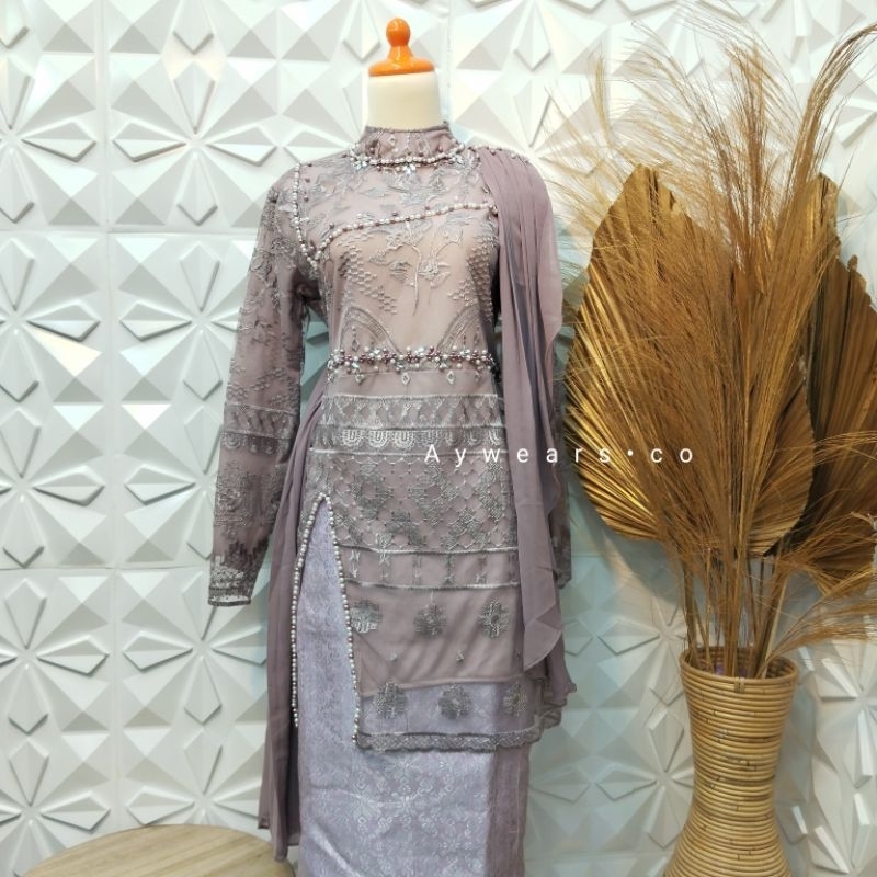Aywears- Slendang Roslina Taro Kebaya Set/ modern Kebaya/ Luxurious ...