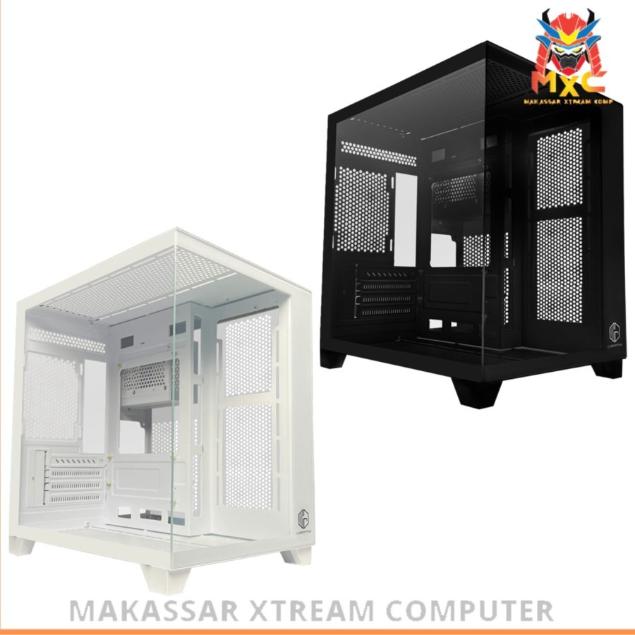 Gaming CUBE PC CASING GAMING SHAFEL Lite version M-ATX Tempered Glass ...
