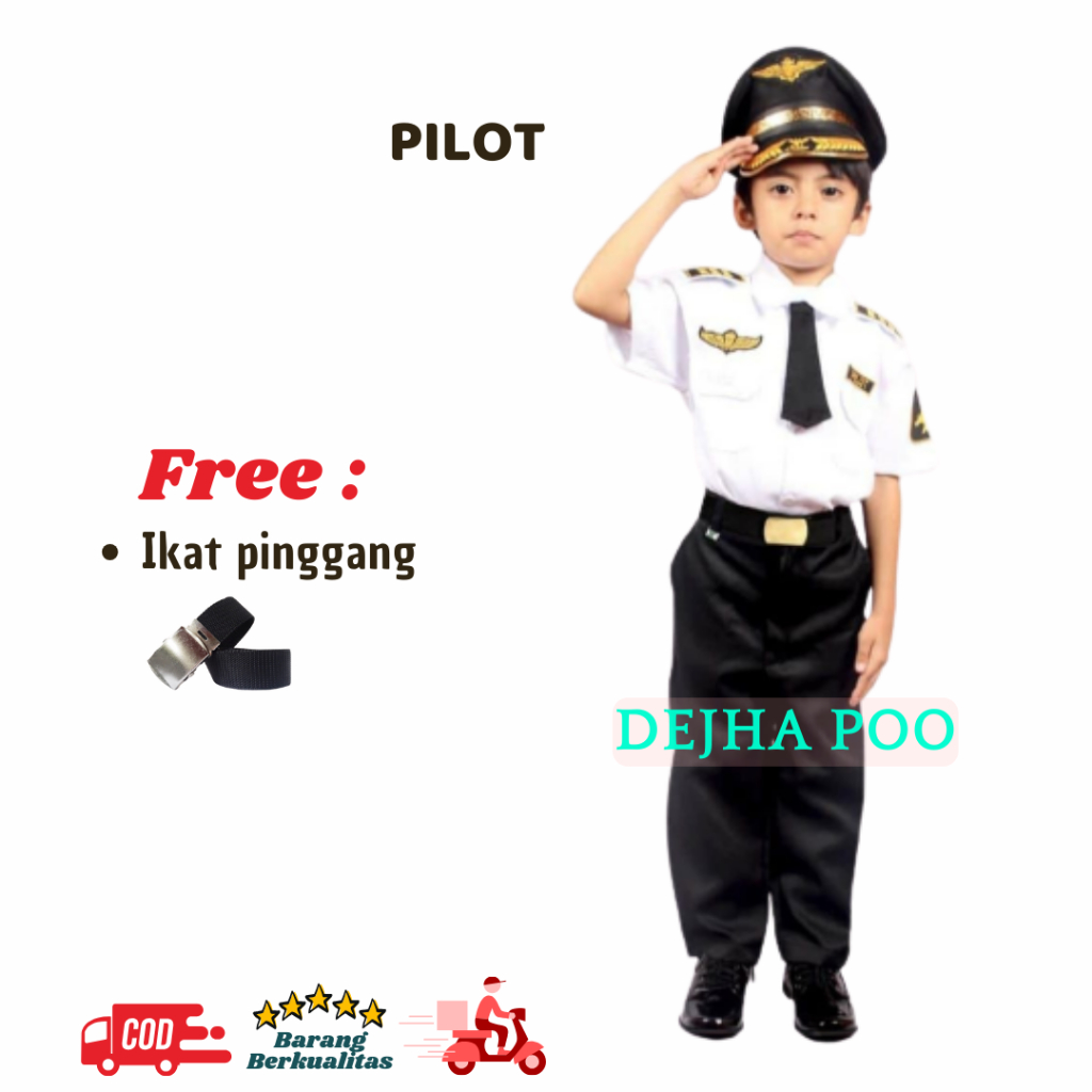 Pilot Uniforms Boys Profession Clothes Children's Pilot Suits Carnival ...